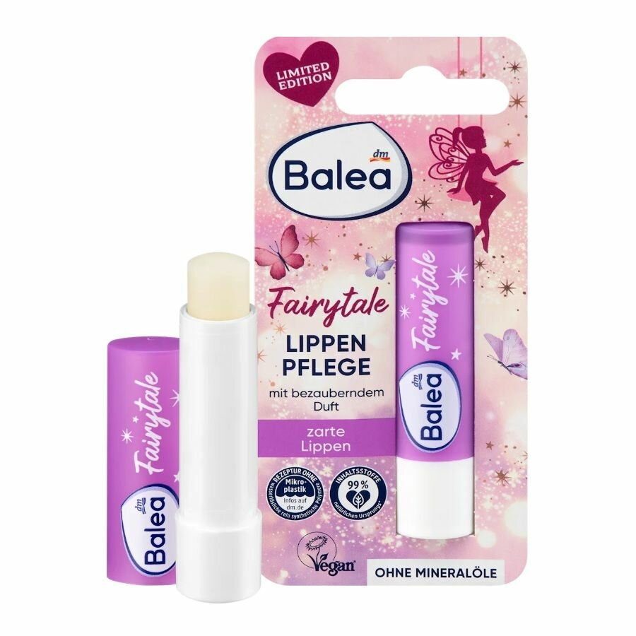 Бальзам для губ Balea - Fairytale, с маслом ши, 4,8г, 1шт
