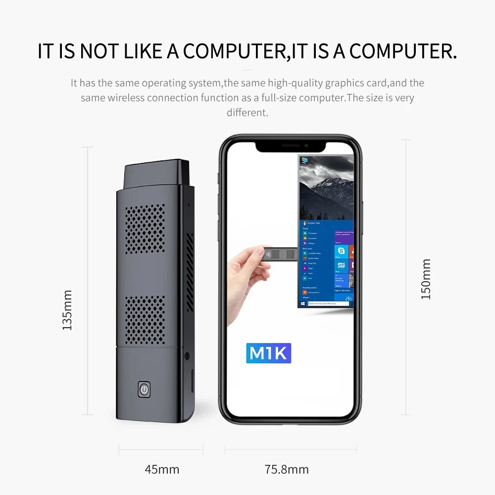 MOREFINE M1K Мини-ПК Intel N5000 8ГБ 128/256 ГБ 8G RAM 128GB SSD, ЕС