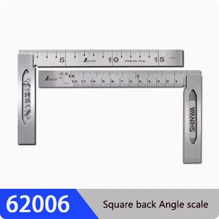 SHINWA угольник металлический 45/90 градусов 15 см 62006