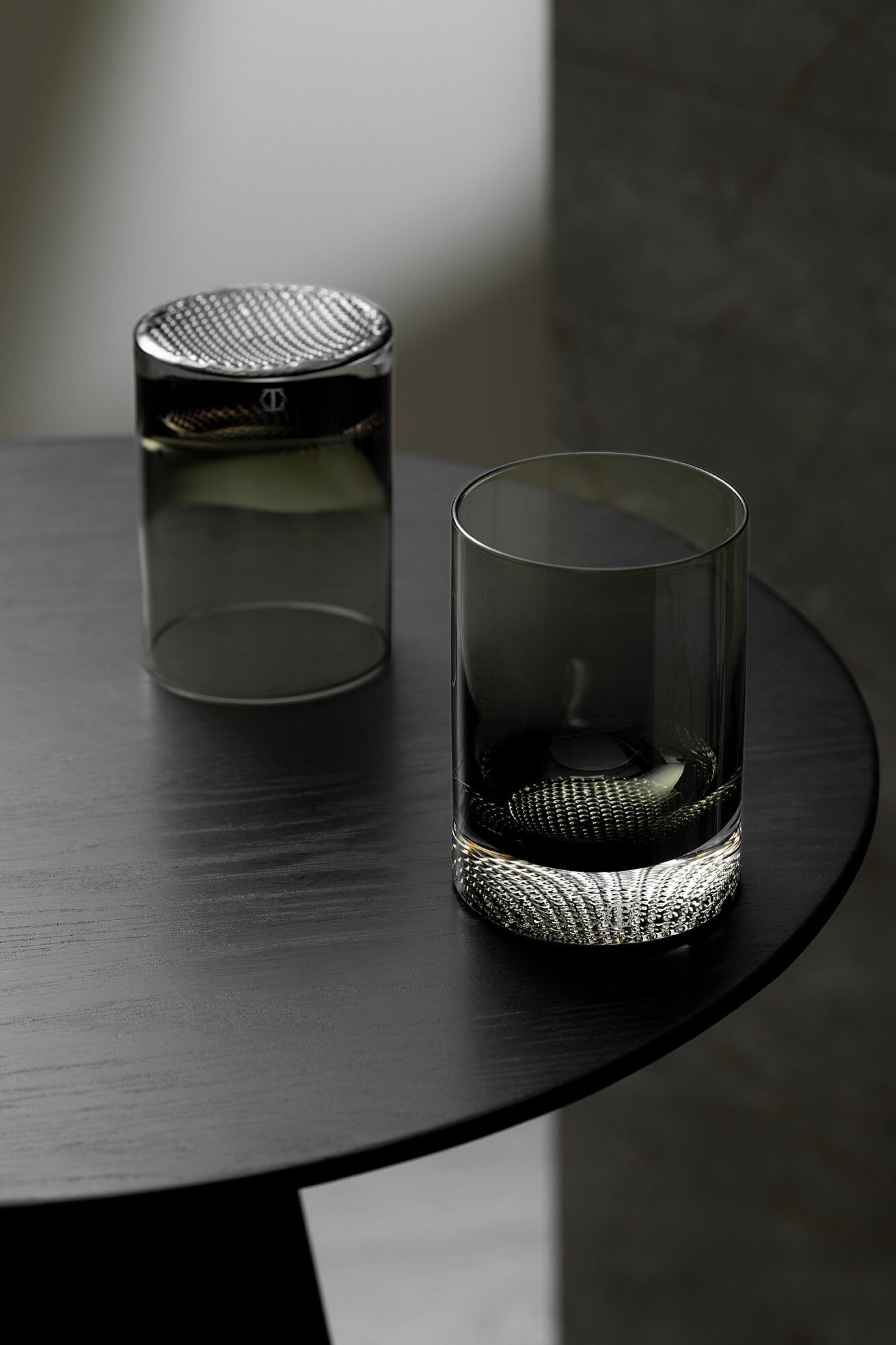 Togas Бокалы для напитков набор "Алибер" хрустальное стекло, 350 мл, 2 шт, серые