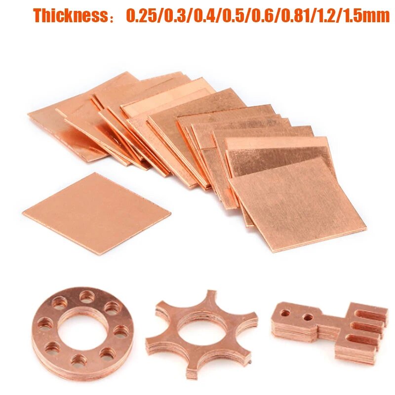 Медная фольга для инструментов 0.25x65x100mm