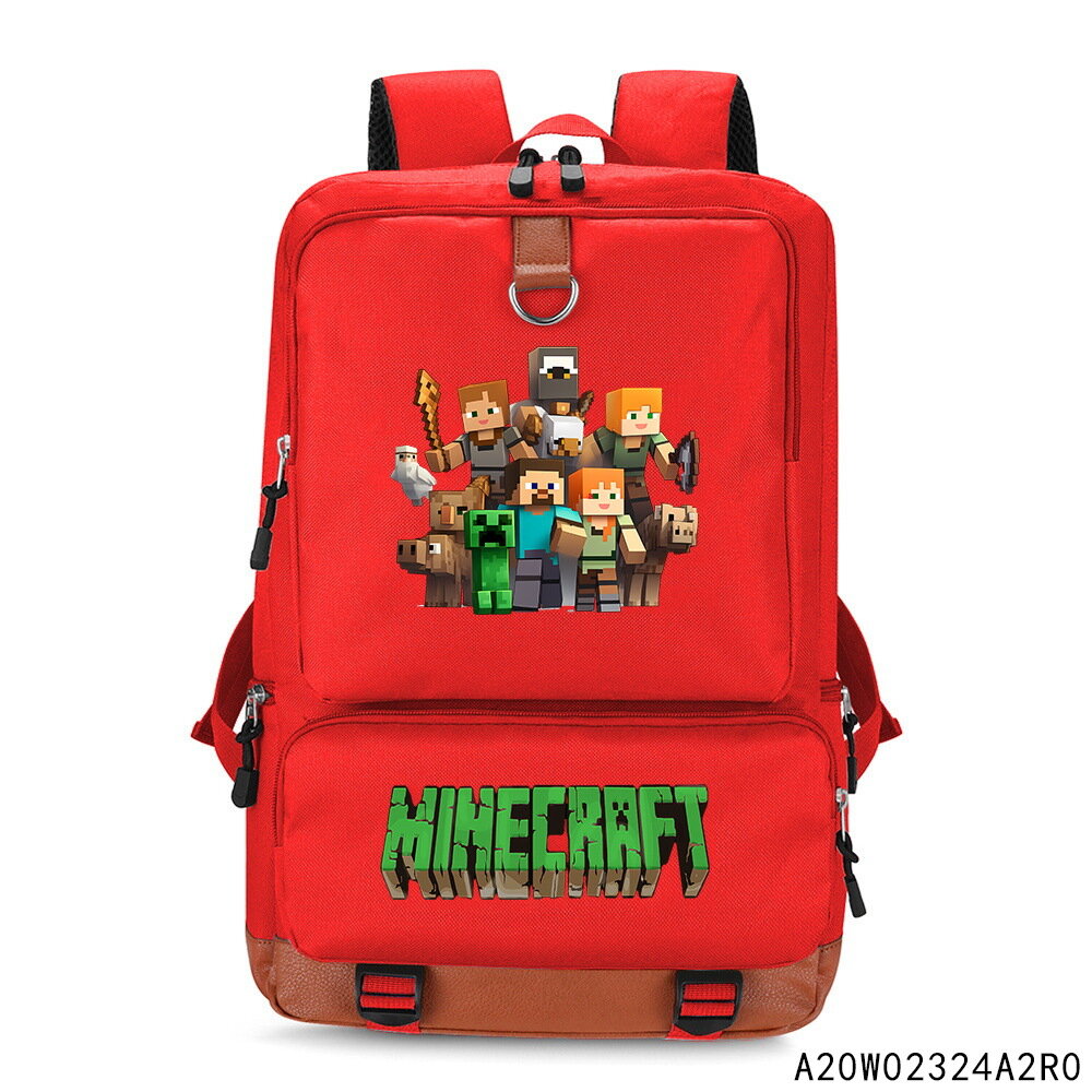 Школьная сумка Minecraft, игровая периферийная школьная сумка для школьников, большая емкость, рюкзак с принтом, компьютерная сумка