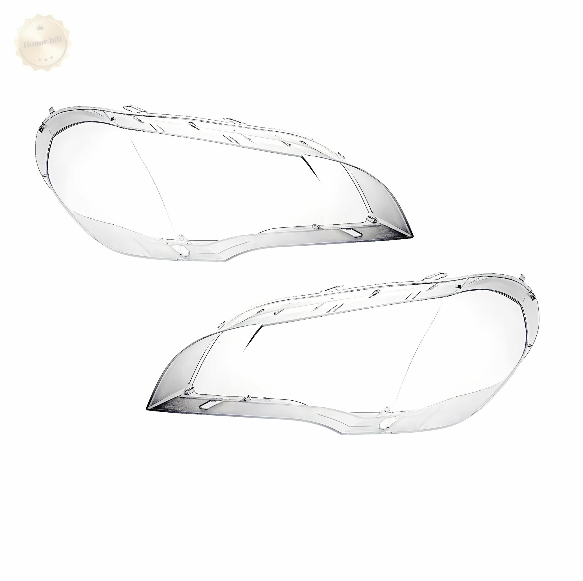 Стекла для фар BMW X5 E70 2006-2013 (Комплект 2шт), стекло фары БМВ Х5 Е70