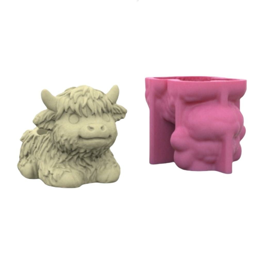 Формы для вазонов из бетона в форме теленка