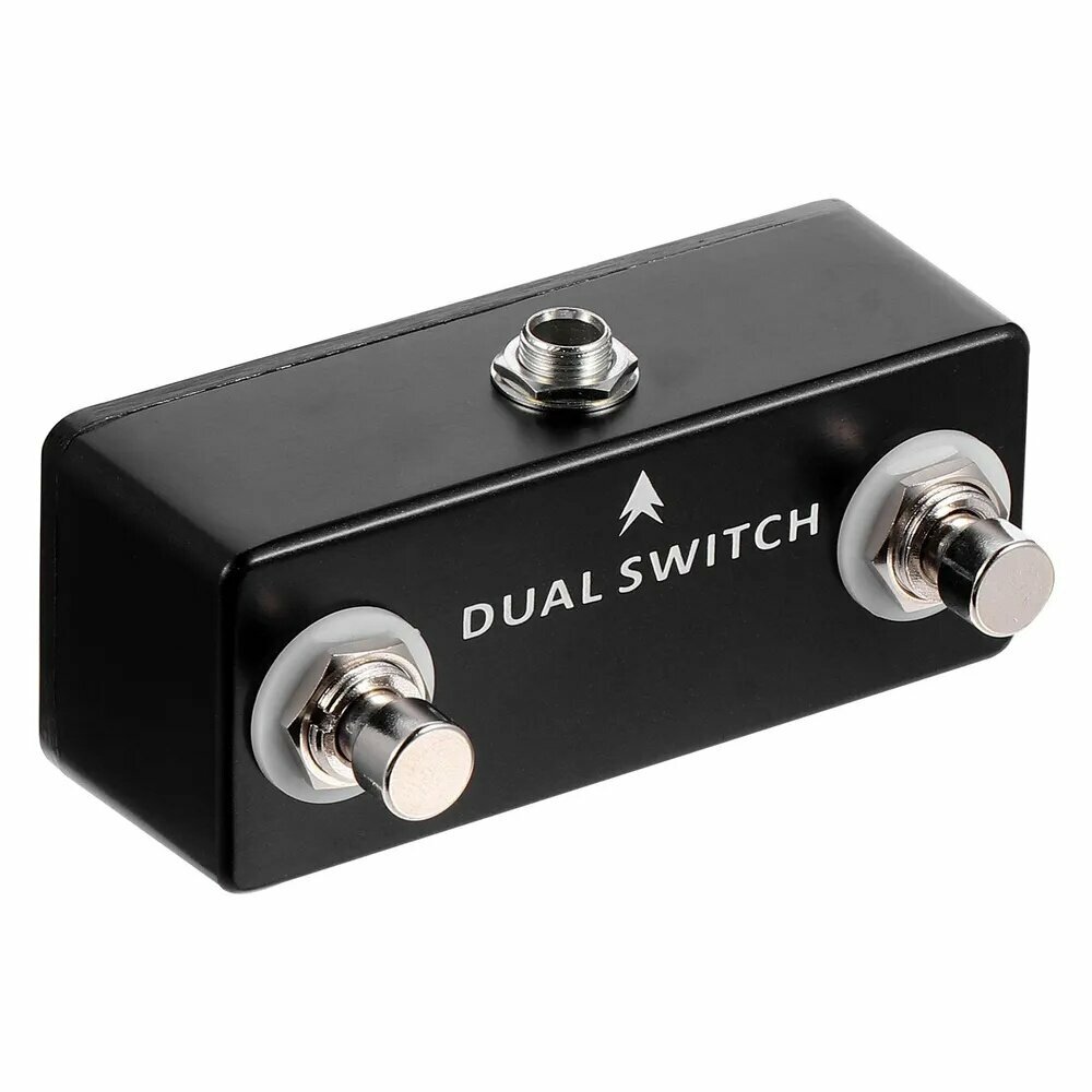 Моментальный Футсвич Для Гитары Двойного Контроля Черный Металлический Аксессуар 1 Комплект