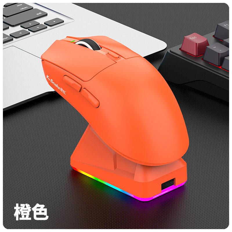 Легкая игровая мышь Viper X11por с сенсором PAW3311, трехрежимная беспроводная (Bluetooth), стандартная перезаряжаемая, с RGB-подсветкой.