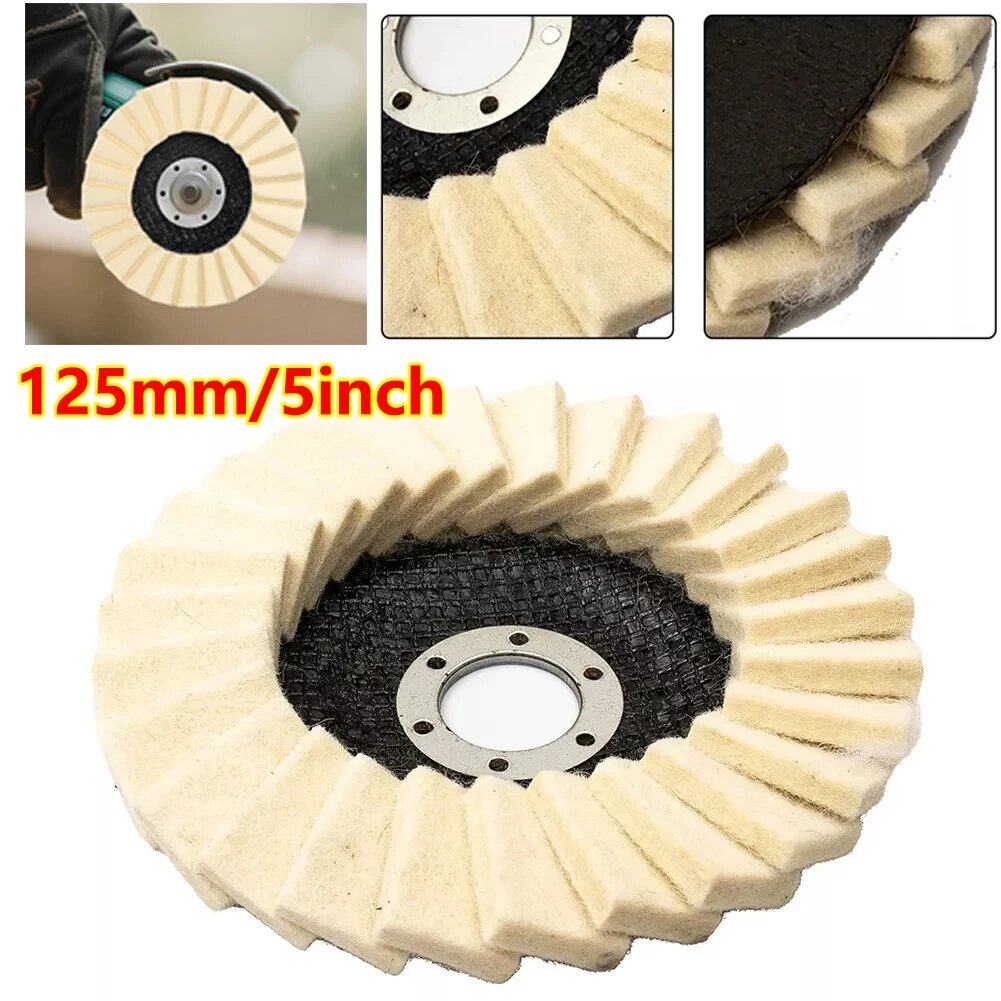 1x5 дюймов 125 мм полировальный круг шерстяной фетровый диск шлифовальная полировальная подушечка угловая шлифовальная машина круглые полировальные подушечки для полировки металла полировка воском