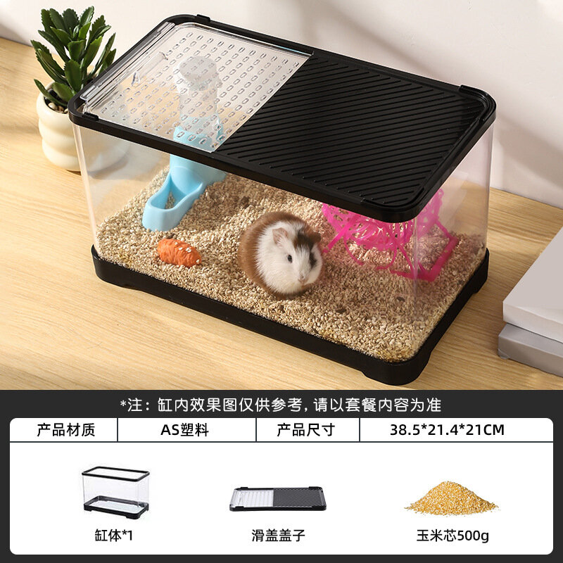 Клетка для золотого хомяка, начальный уровень, домашняя, прозрачная, большая, роскошная, акриловая клетка для офисного стола