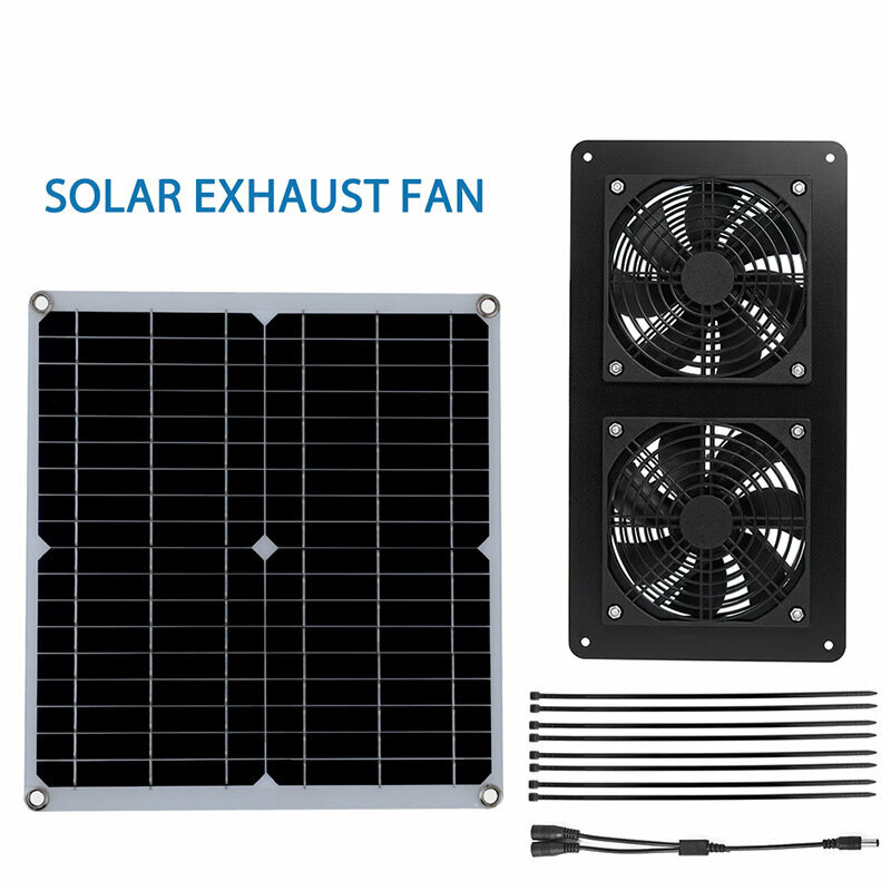 Солнечная панель солнечный вытяжной вентилятор наружный вентилятор вытяжной вентилятор собака куриный дом автомобиль вентилятор теплицы