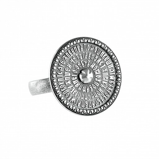 Перстень, серебро, 925 проба, родирование