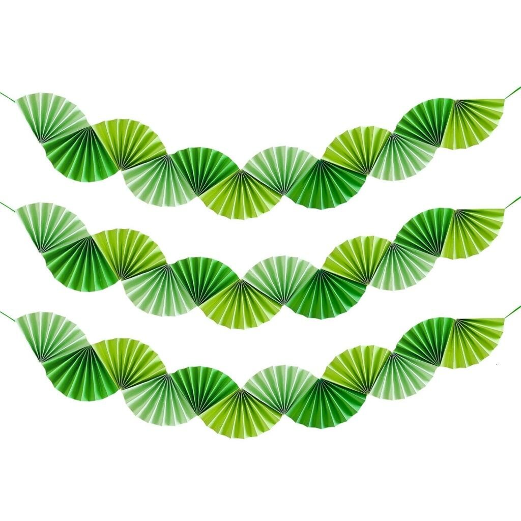 3 элегантных подвесных флага, Зеленый