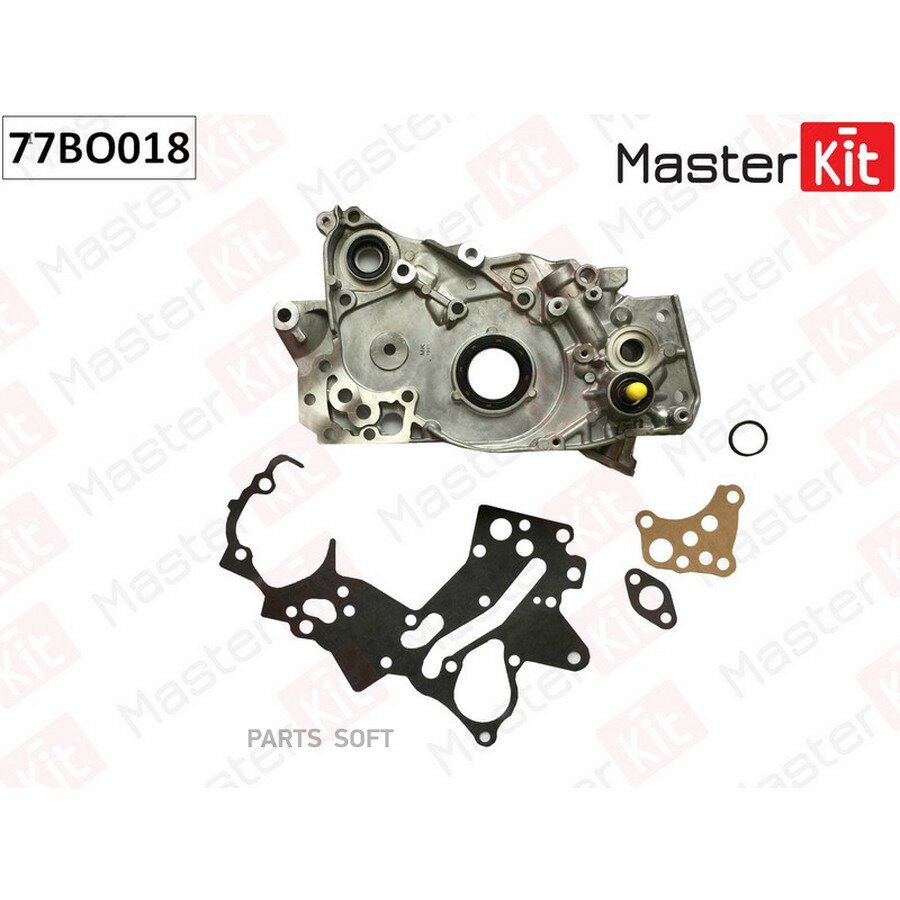 Насос масляный MITSUBISHI 2.0/2.4 4G63/4G64 от официального дистрибьютора, MASTERKIT, артикул 77BO018