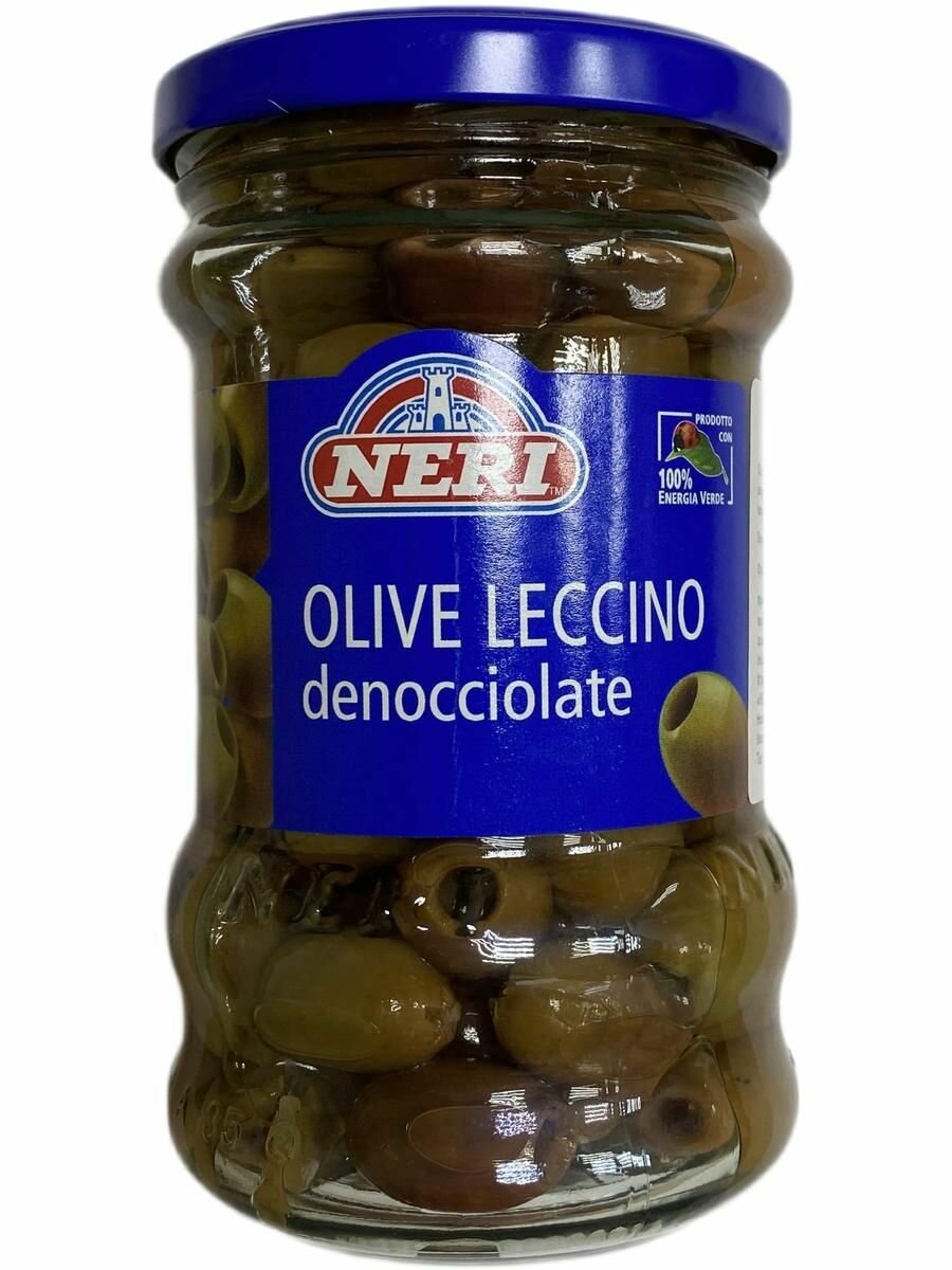 Оливки Леччино без косточки Neri, 290г