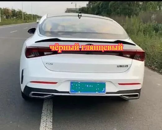 Спойлер для Kia K5 из ABS пластика черный задний аксессуар — фото 1