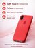 Чехол Shoptronic, для iPhone X, красный, защита камеры, ударопрочный, soft-touch