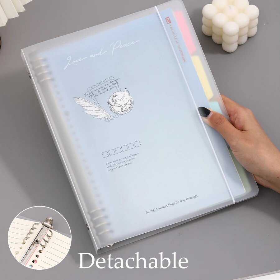Блокнот-органайзер прозрачный A5/B5 120 стр. ПВХ B5-blue-120pages