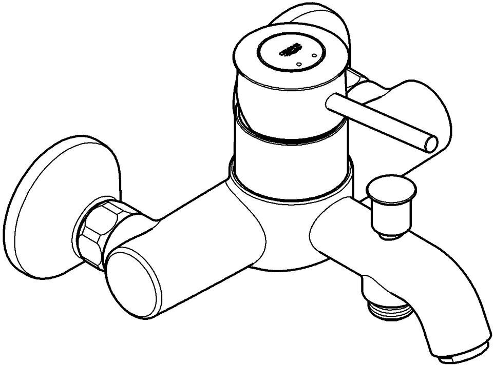 Смеситель для душа Grohe BauClassic 32865000 серебристый — купить в ...