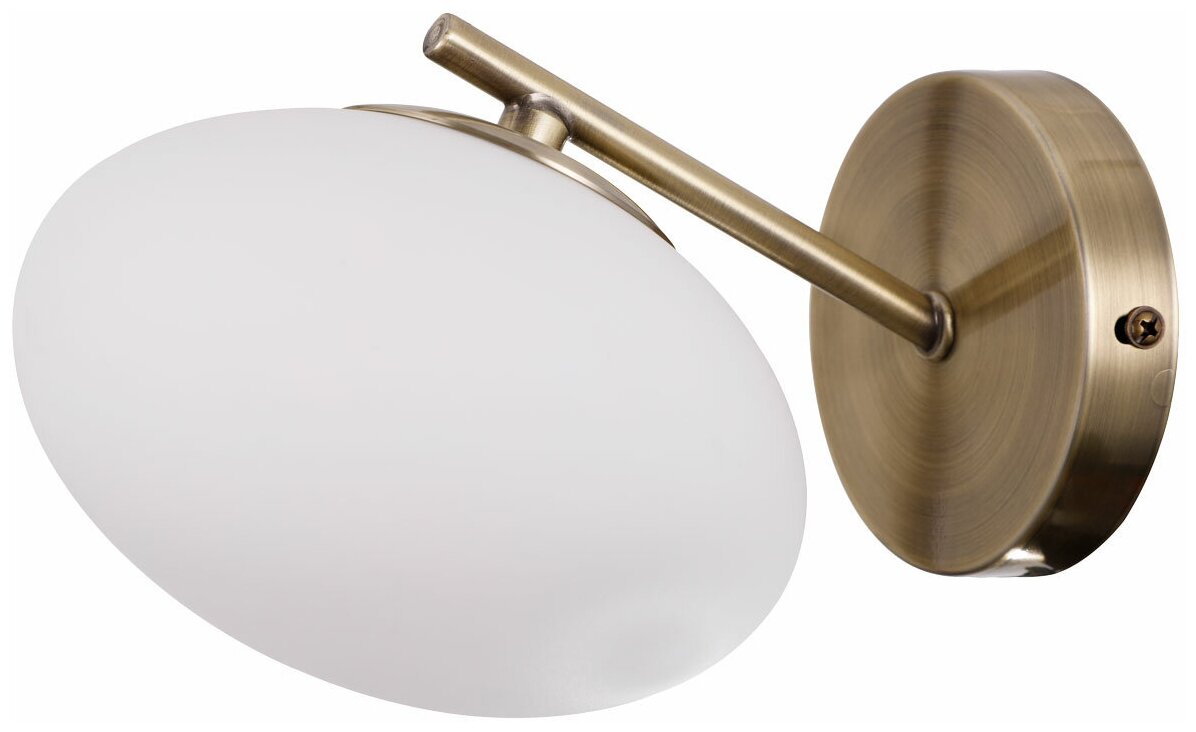 Бра, настенный светильник De Markt Оливия 306024201, 1*5W G9, цвет: латунь, белый