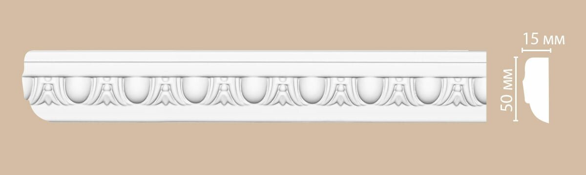 Молдинг с Рисунком Decomaster 98202 В50хШ15хД2400 мм / Декомастер.