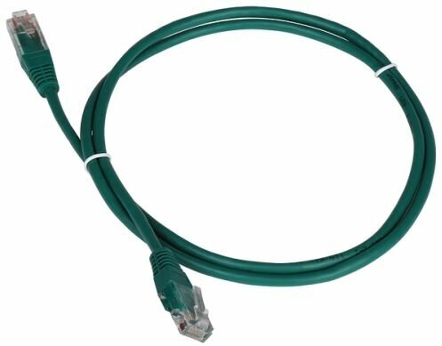 Кабель патч-корд U/UTP 5e кат. 1,5м. TWT TWT-45-45-1.5-GN RJ45 - RJ45, 4 пары, зеленый
