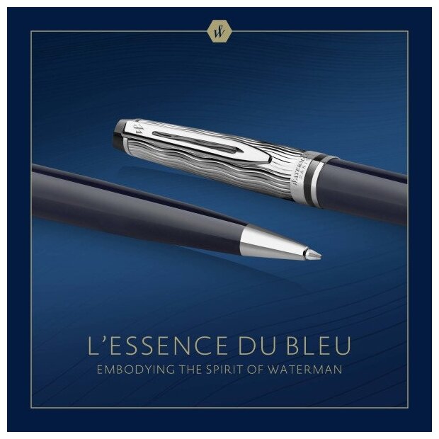 Ручка шариков. Waterman Expert L`Essence du Bleu (CW2166466) LaqBlue CT M чернила син. подар. кор.