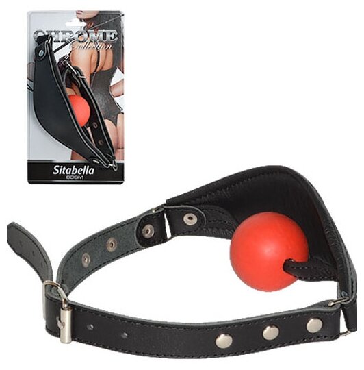 Кожаный кляп Sitabella Chrome Collection