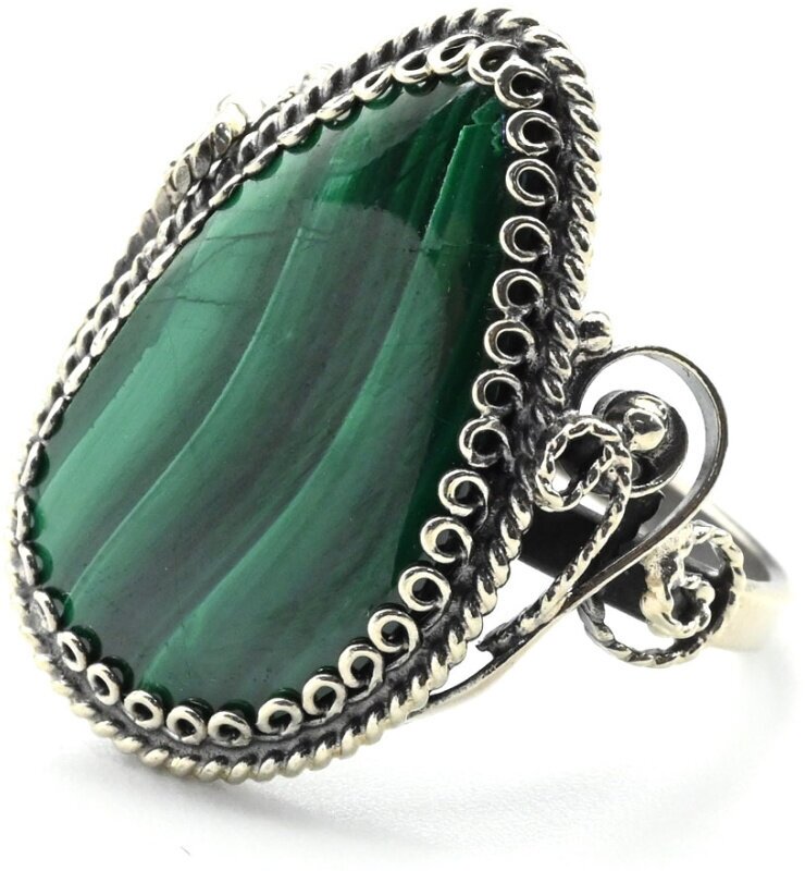 Кольцо, малахит