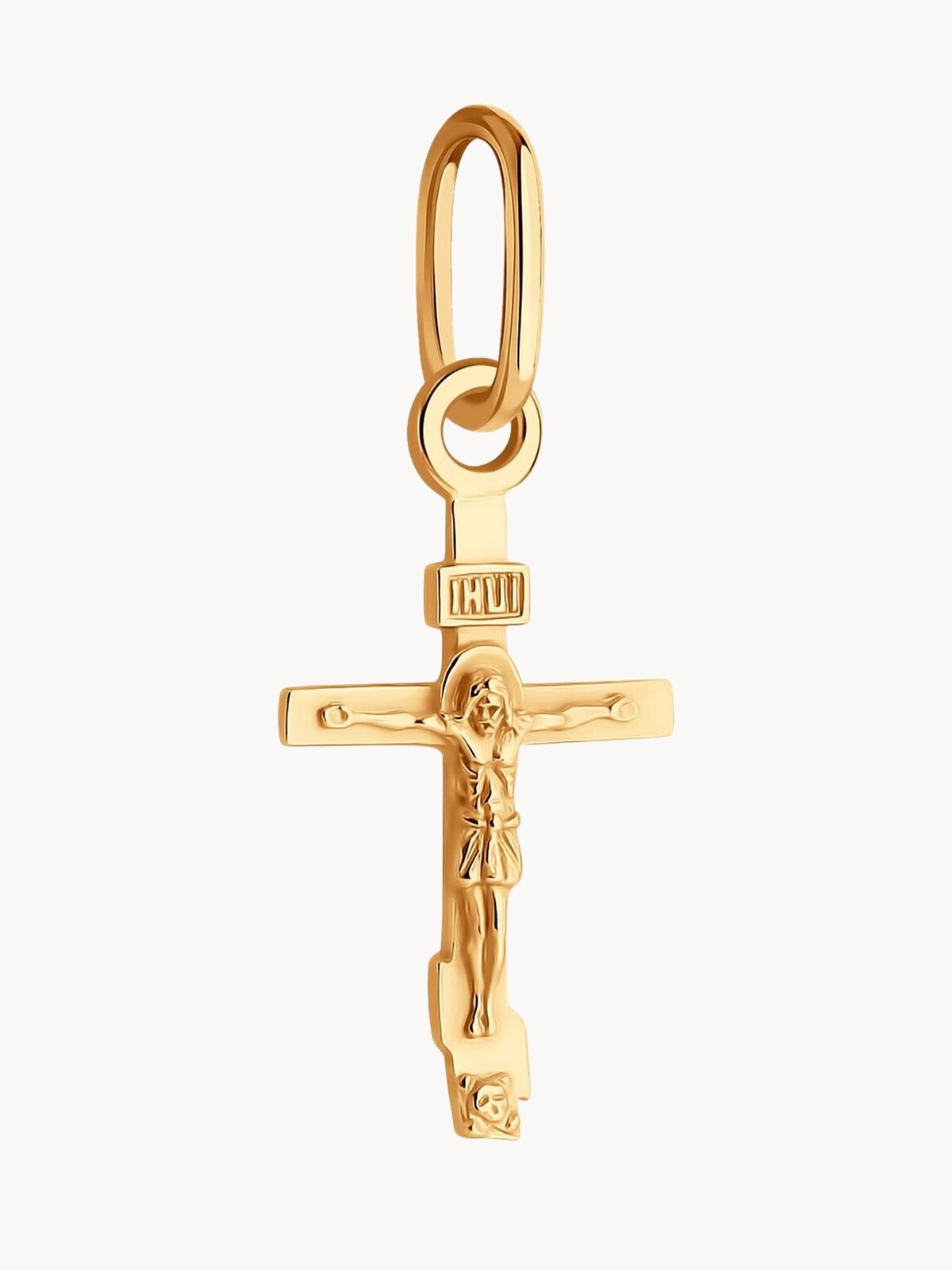 Крестик, красное золото, 585 проба