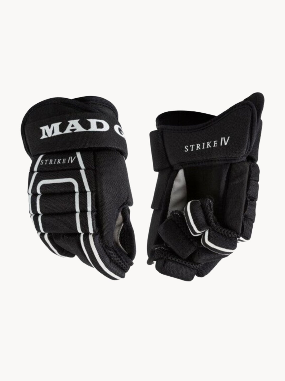 Перчатки хоккейные Mad Guy Strike IV YTH black (размер 10"), нейлон
