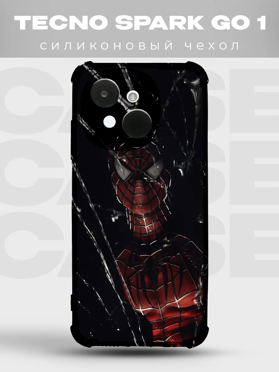 Чехол на Spark Go 1 Человек-паук комикс spider man марвел