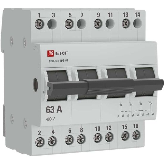 Переключатель трехпозиционный Ekf ТПС-63 4P 63А PROxima, TPS463