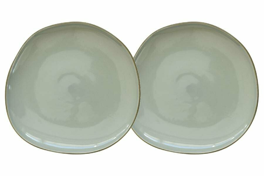 Набор 2 тарелки обеденных Organica, зелёная, 27 см (Easy Life)