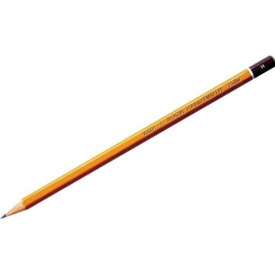 Карандаш чернографитный Koh-i-noor 1500 Н, заточенный