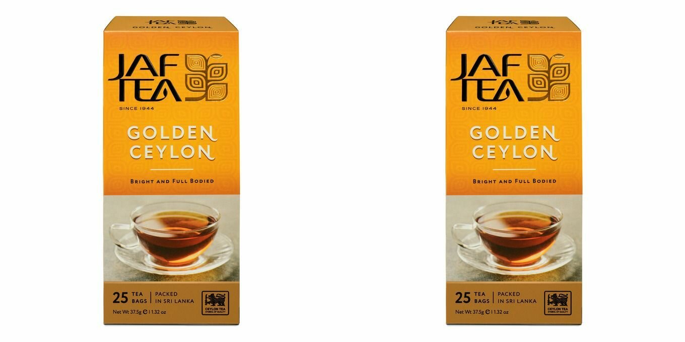 Jaf Tea Чай цейлонский черный, 25 пакетиков по 1,5 грамма, 2 шт