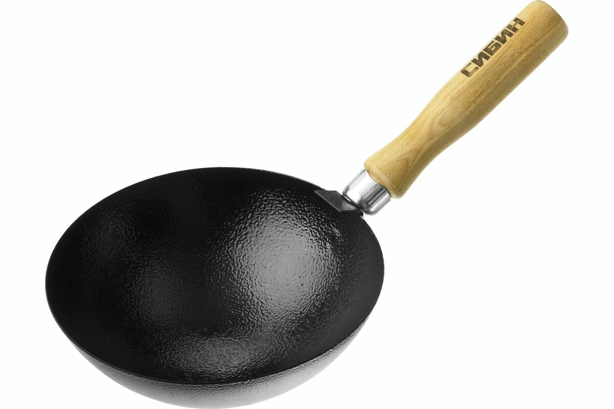 СИБИН ковш штукатурный с деревянной ручкой 08245 для отделочных работ и нанесения раствора