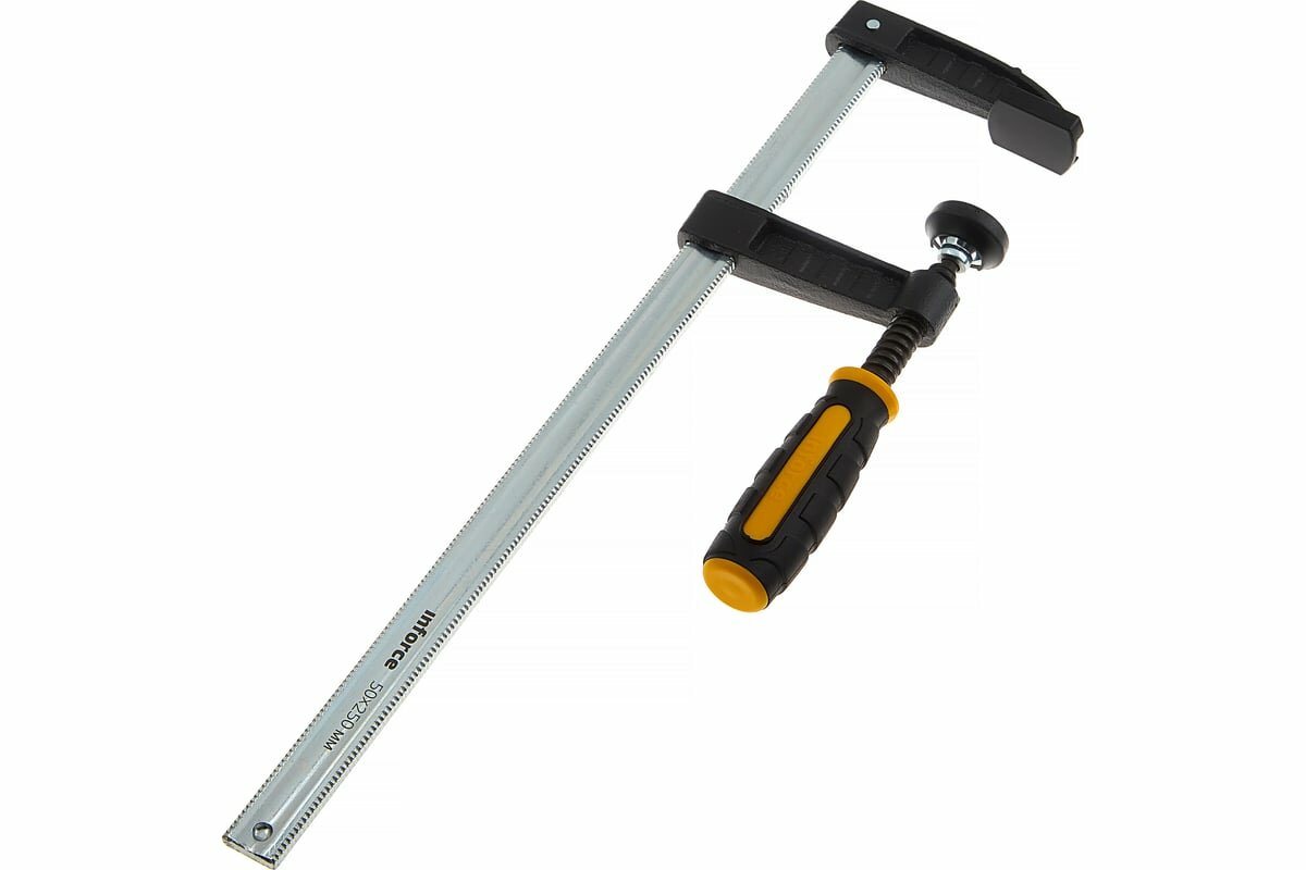 Inforce F-образная струбцина 50х250мм 06-03-27 для надежной фиксации заготовок