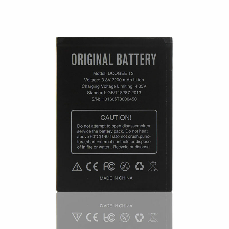 Аккумуляторная батарея 3.8V 3200mAh на телефон DOOGEE T3 черная