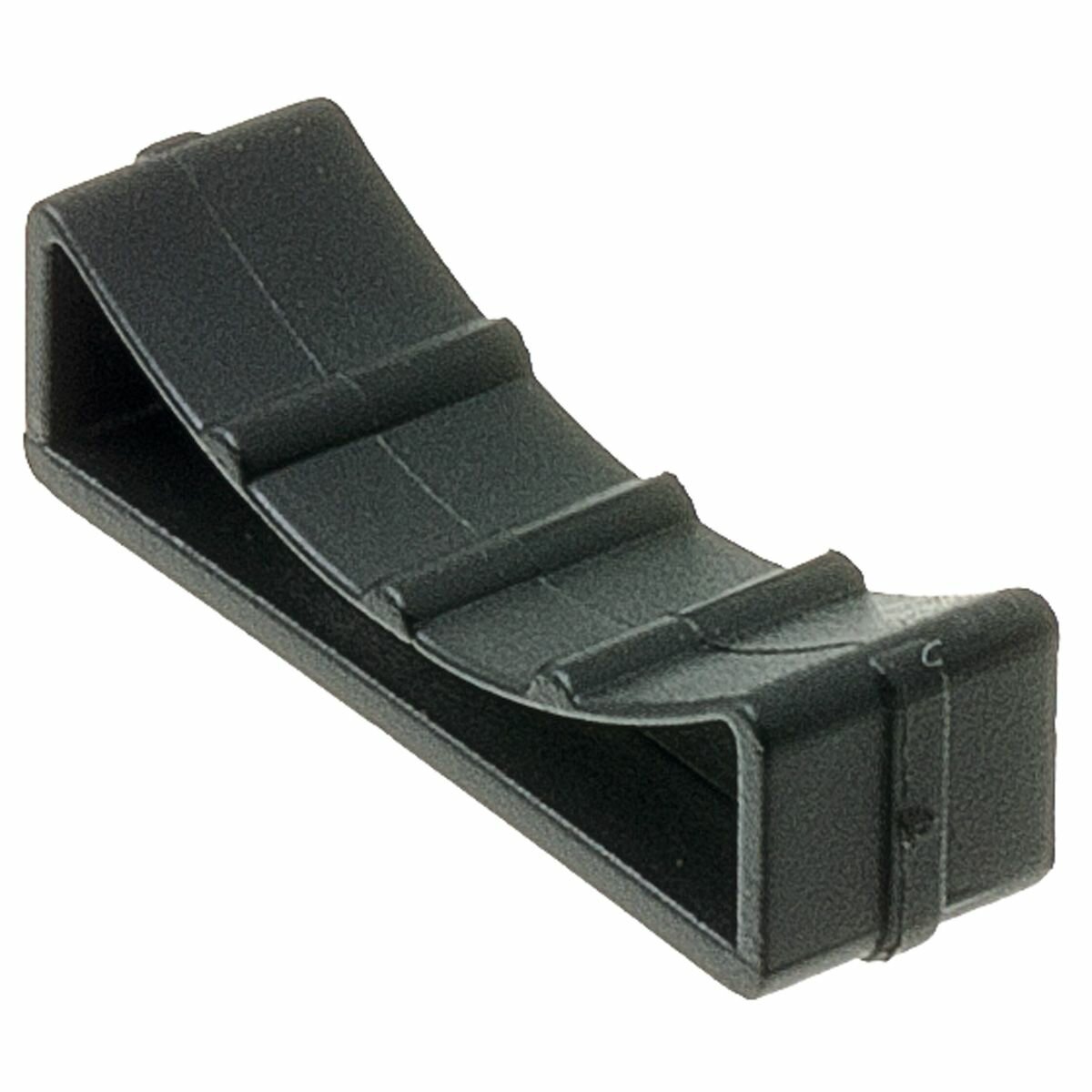 Рамка пряжка пластиковая 40 мм для рукоделия, одежды, сумок, стропы / с прогибом, черная, L7-40