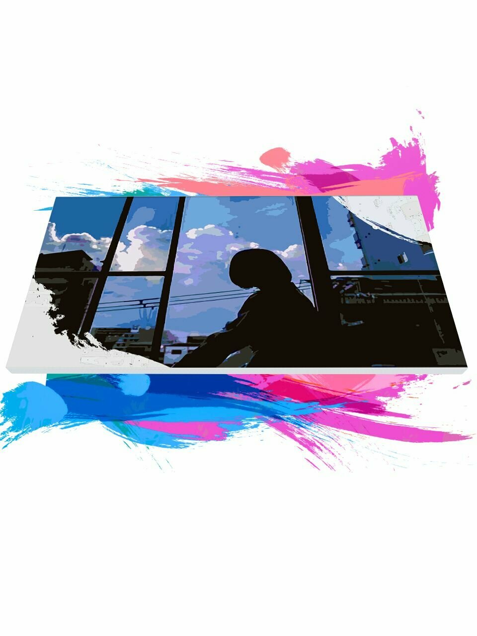 Картина по номерам на холсте Из окна, 50 х 80 см