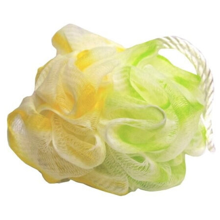 45767 Мочалка для тела BEAUTY FORMAT Синтетическая шар двухцветный