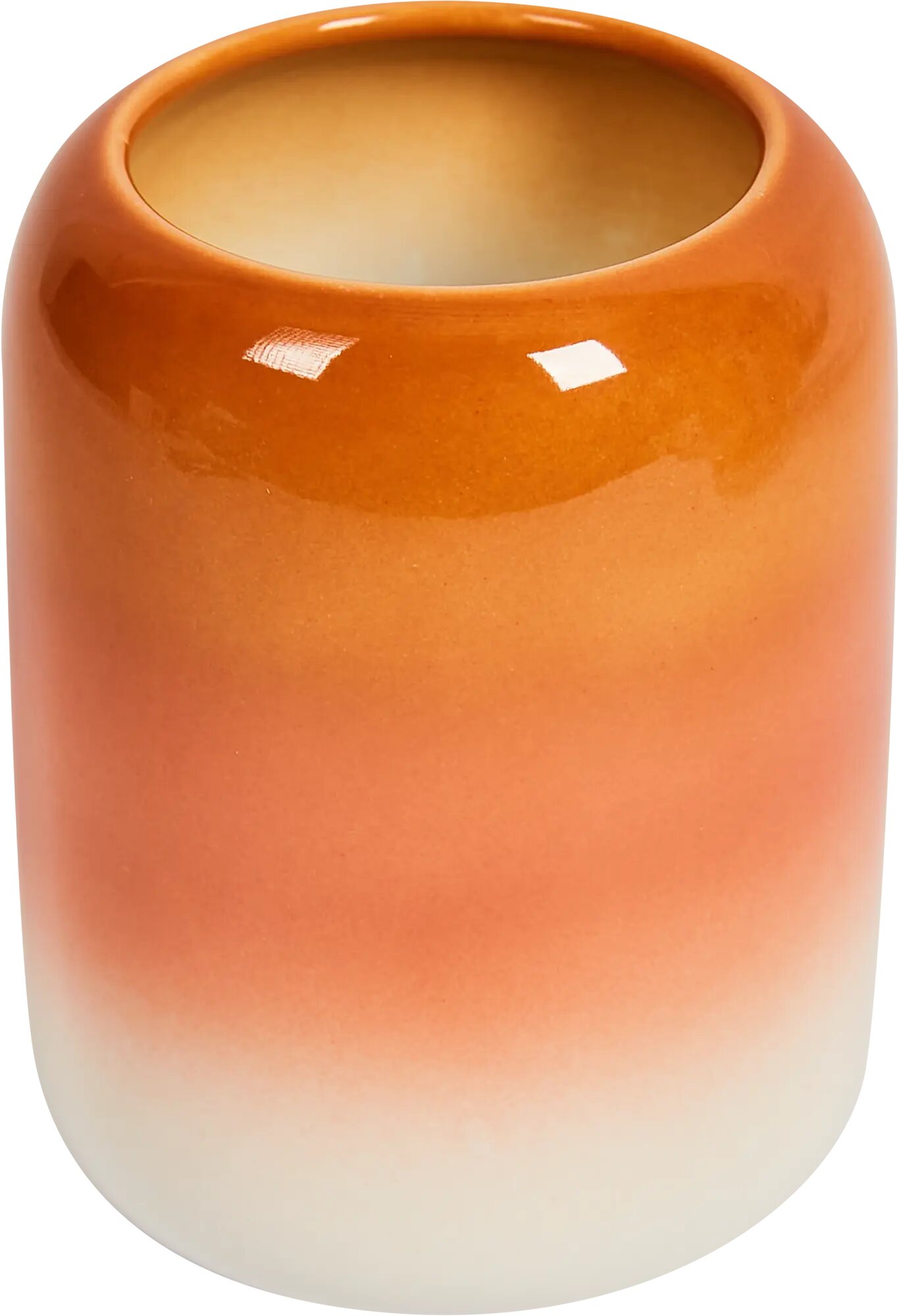 Стакан для зубных щёток Swensa Lava керамика цвет бело-оранжевый