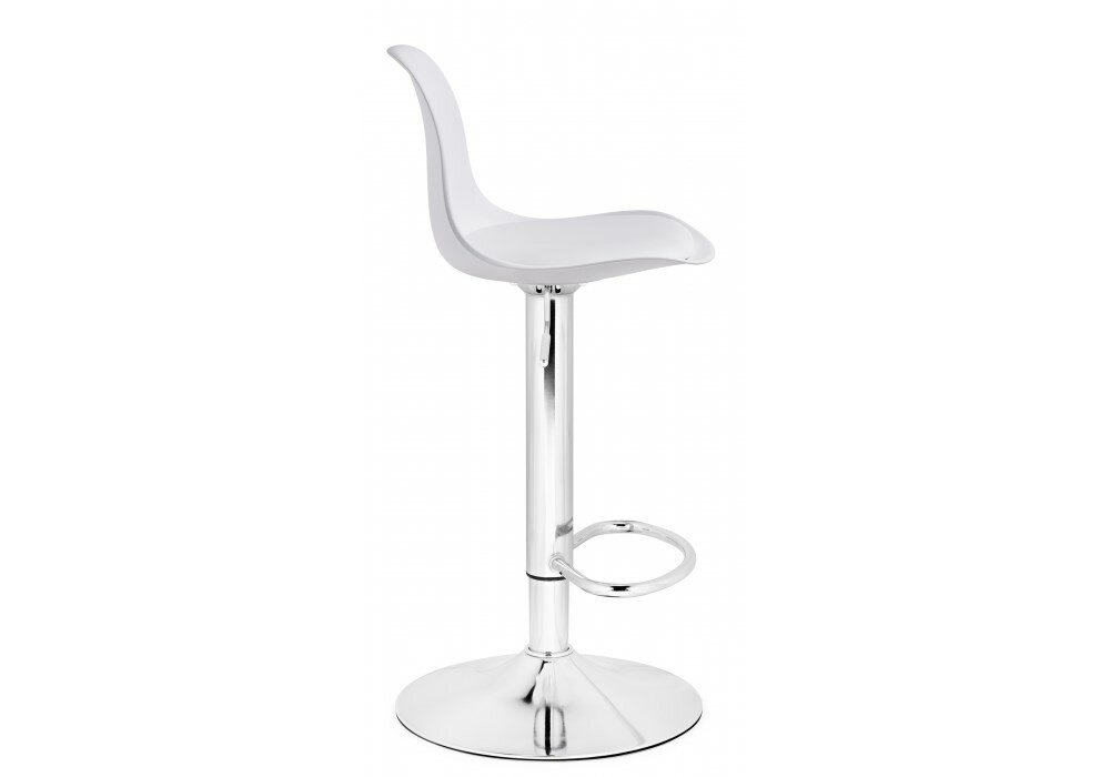 Барный стул Woodville Барный стул Soft white / chrome - комплект из 4 шт — фото 1