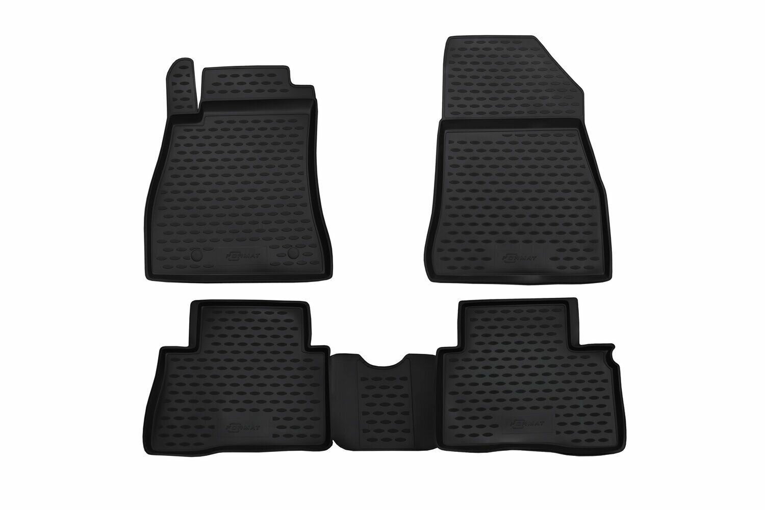 Коврики Optimum, в салон NISSAN Juke, 2010-2014, 2014- клипса R/N, 4 шт. (повышенная износостойкость, полиуретан, чёрные) Format. FORMAT. CARNIS10044