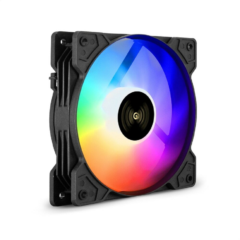 EXEGATE Вентиляторы EX295965RUS Вентилятор 12В DC с подсветкой EX12025HM3PM. FRGB.5CS 120x120x25 мм, Hydraulic bearing гидродинамический ,