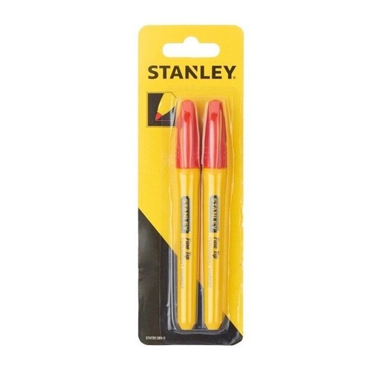 Набор из 2-х красных строительных маркеров Stanley 0-81-389