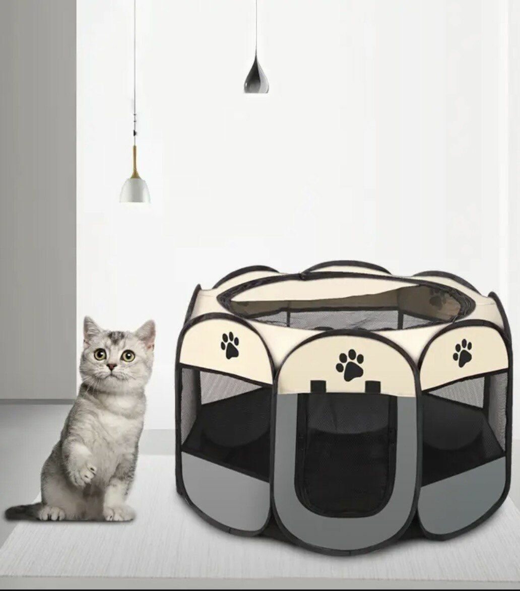 Палатка-вольер складная для кошек и собак 91х91х58