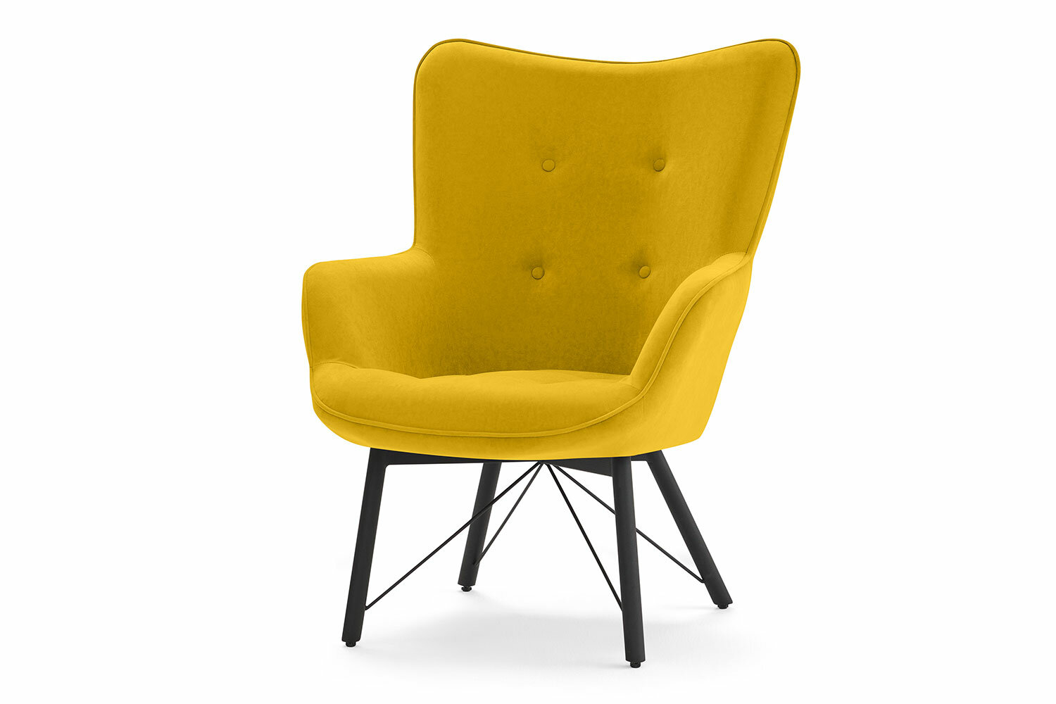 Кресло SCANDICA Лофт Деймос, 72х99х81 см, обивка велюр, цвет горчичный