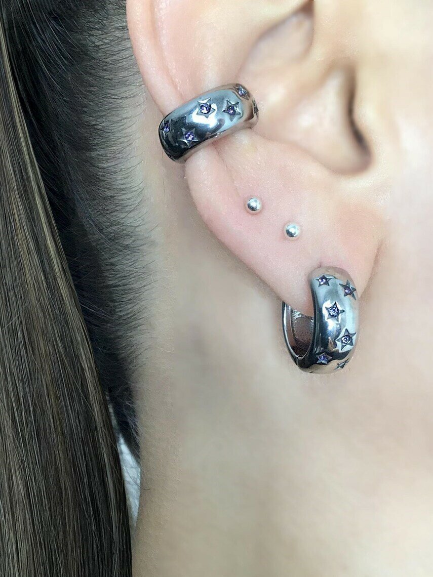 Серьги-трансформеры, славянский оберег, металл