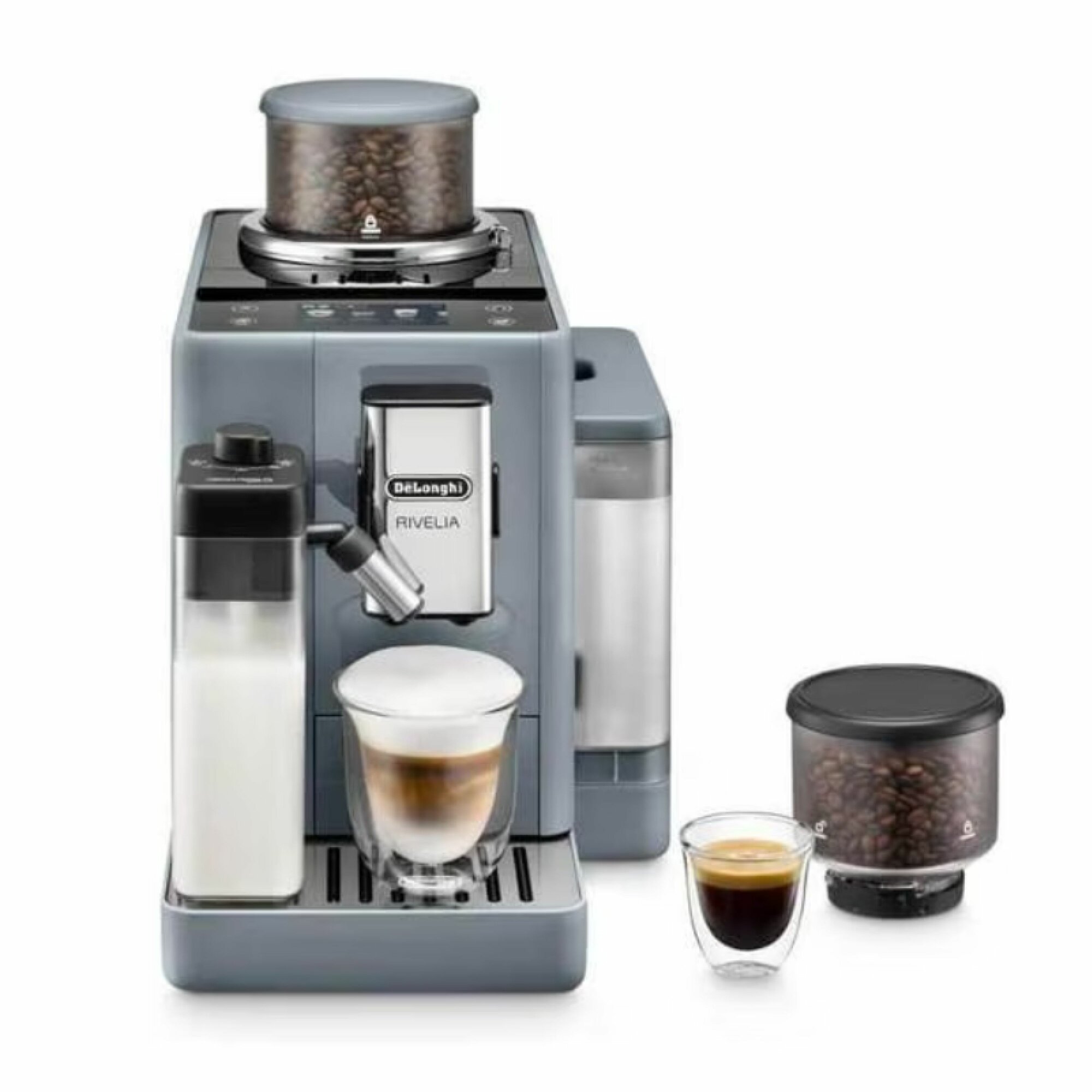 Кофемашина DeLonghi "Rivelia" EXAM440.55. G, сенсорное управление, серая
