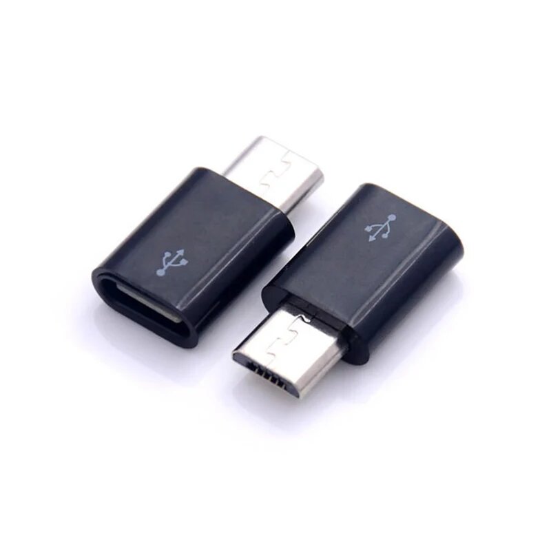 Переходник Type-C (мама) - Micro USB (папа) Black